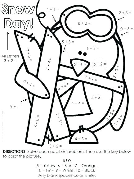 Addition And Subtraction Coloring Pages At GetColorings Free 