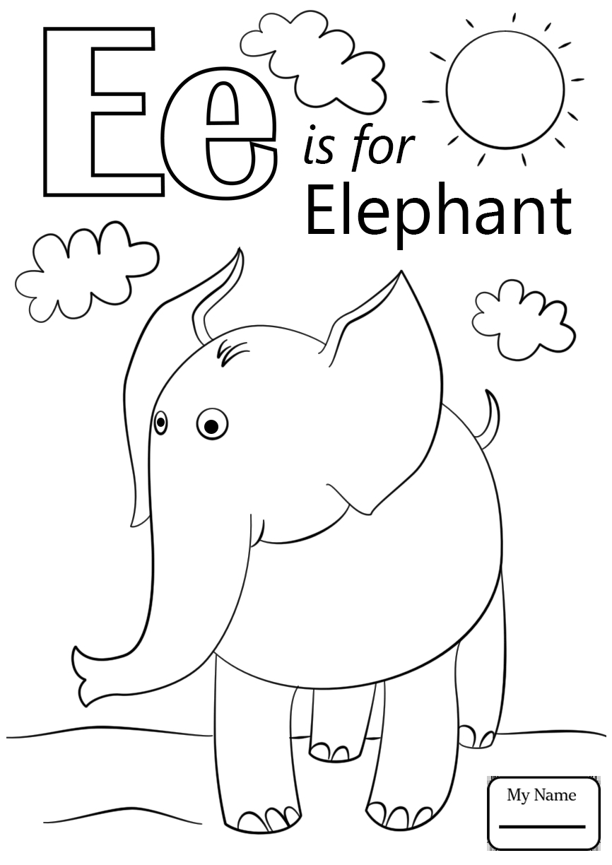 Alphabet Coloring Pages E At GetColorings Free Printable 
