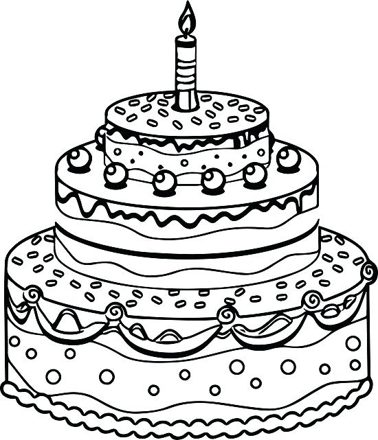 Birthday Cake Coloring Pages Preschool At GetColorings Free 