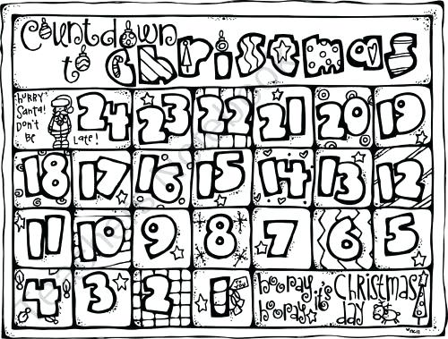 Christmas Countdown Coloring Pages at GetColorings.com | Free printable ... Christmas Countdown Coloring Pages at GetColorings.com | Free printable ...