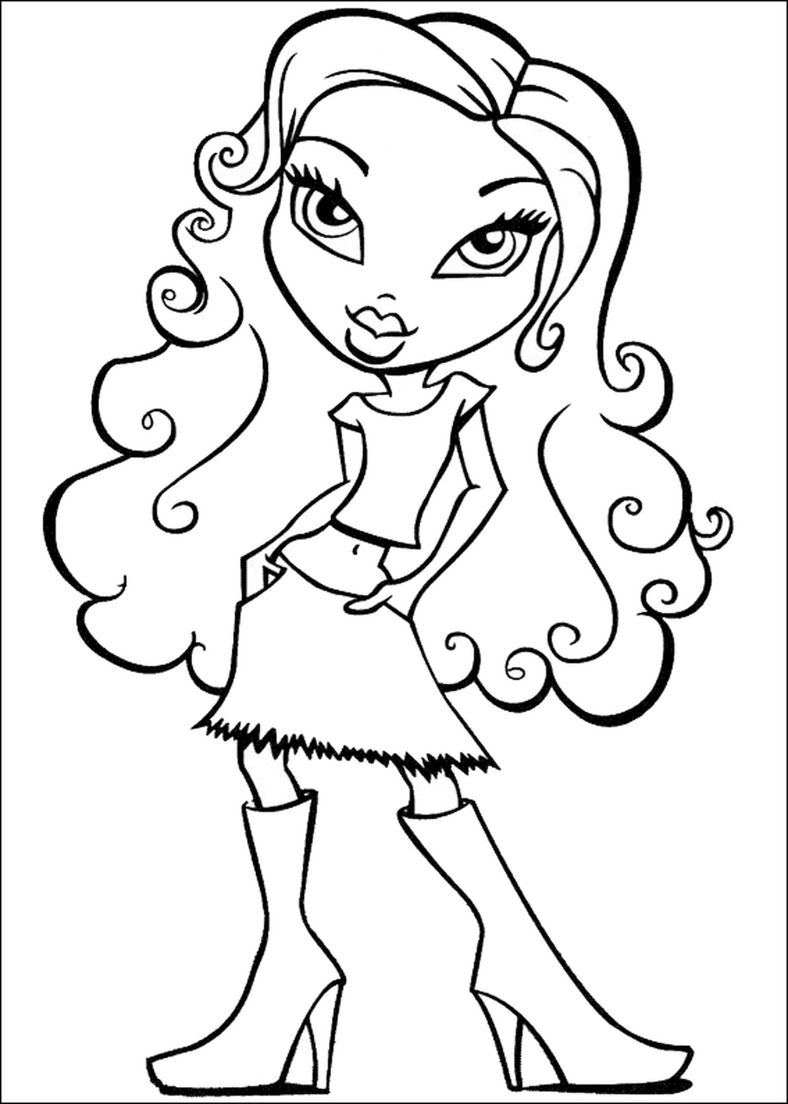 Curly Hair Coloring Pages At GetColorings Free Printable 