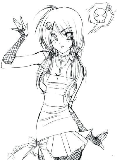 Cute Emo Coloring Pages At Free Printable Colorings Pages To Print And Color