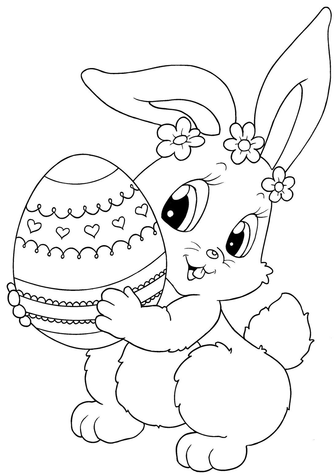 Easy Easter Bunny Coloring Pages At GetColorings Free Printable 