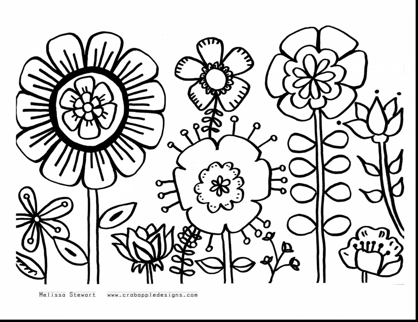 Flower Coloring Pages For Kids At GetColorings Free Printable