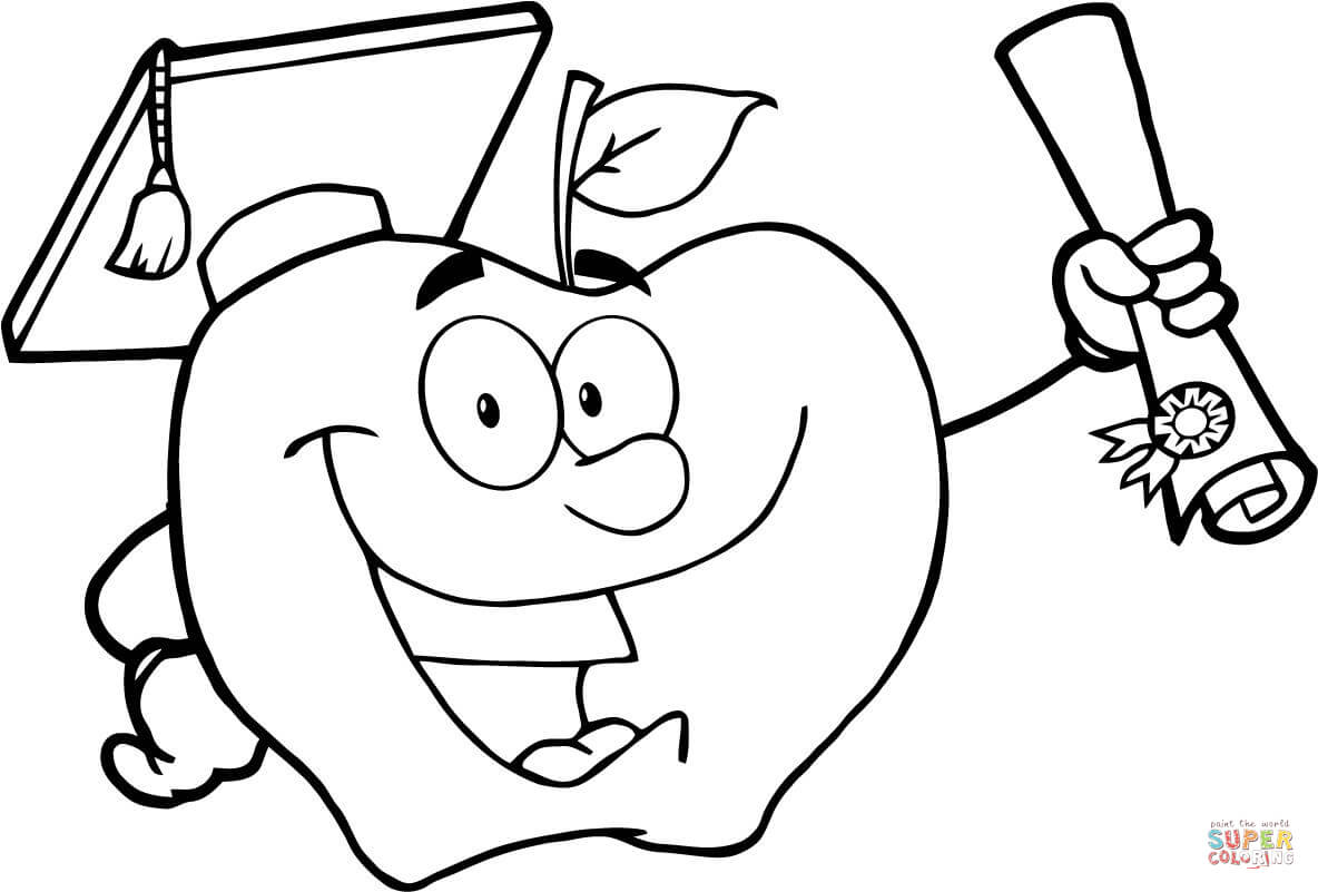 Graduation Cap Coloring Page At GetColorings Free Printable 
