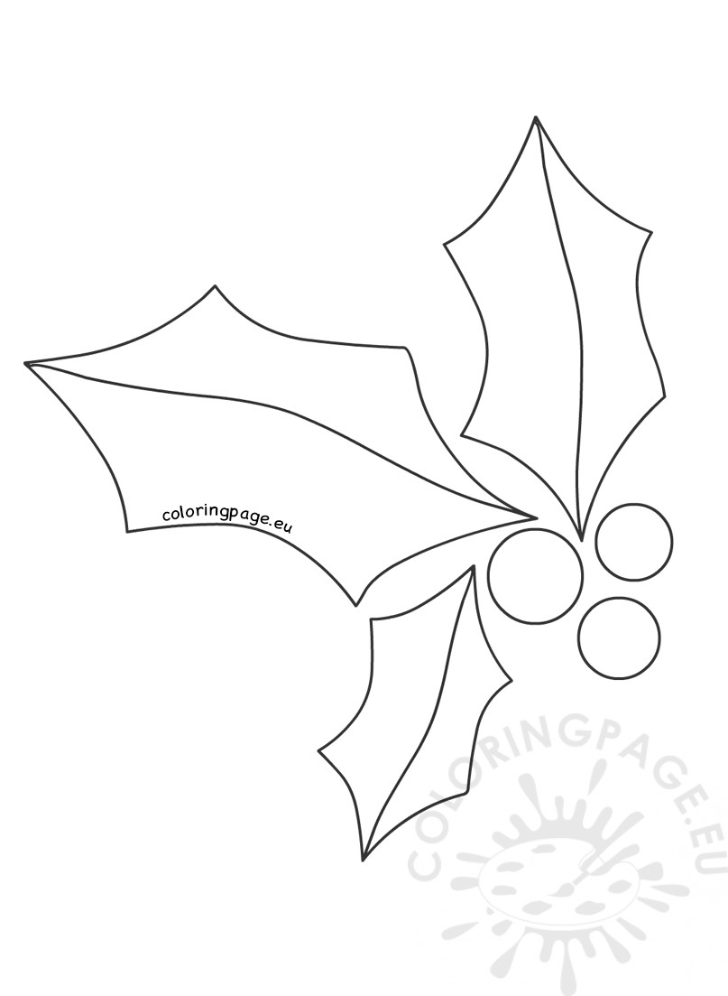Holly Leaf Coloring Page At GetColorings Free Printable Colorings 