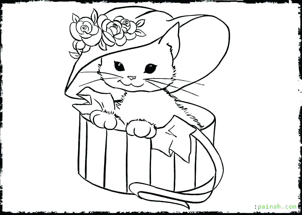 Kitty Cat Christmas Coloring Pages At GetColorings Free Printable