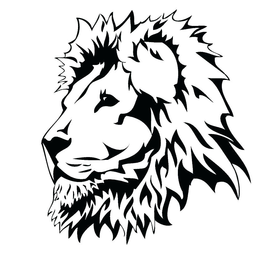 Lion Head Coloring Page At GetColorings Free Printable Colorings 