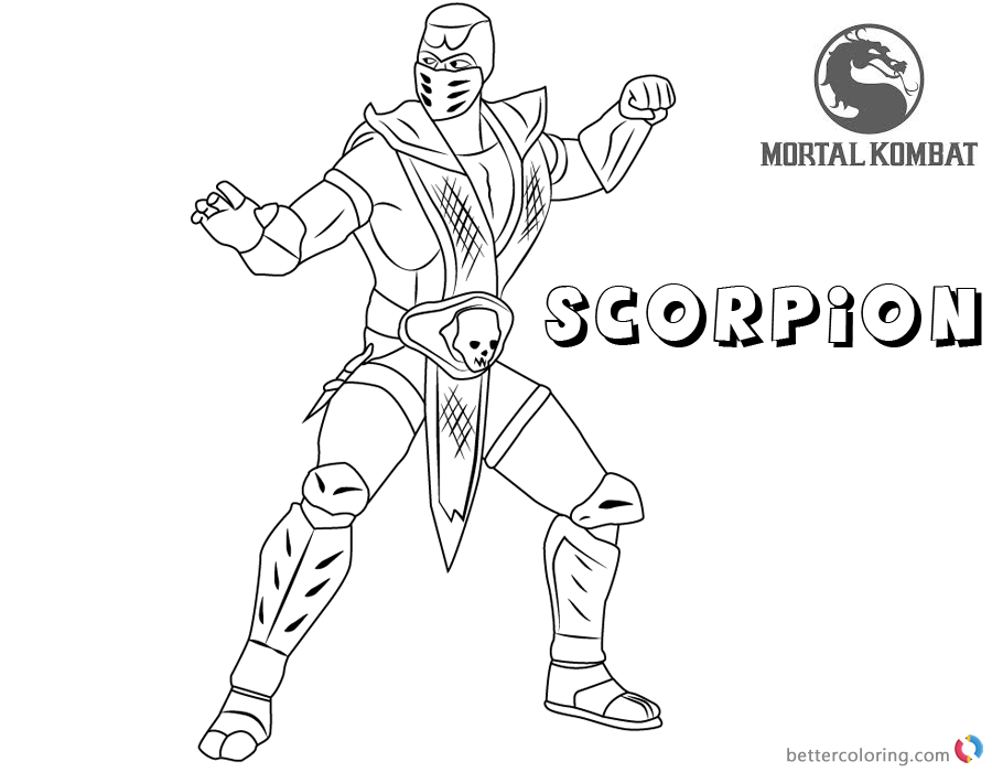 Mortal Kombat Coloring Pages At Free Printable