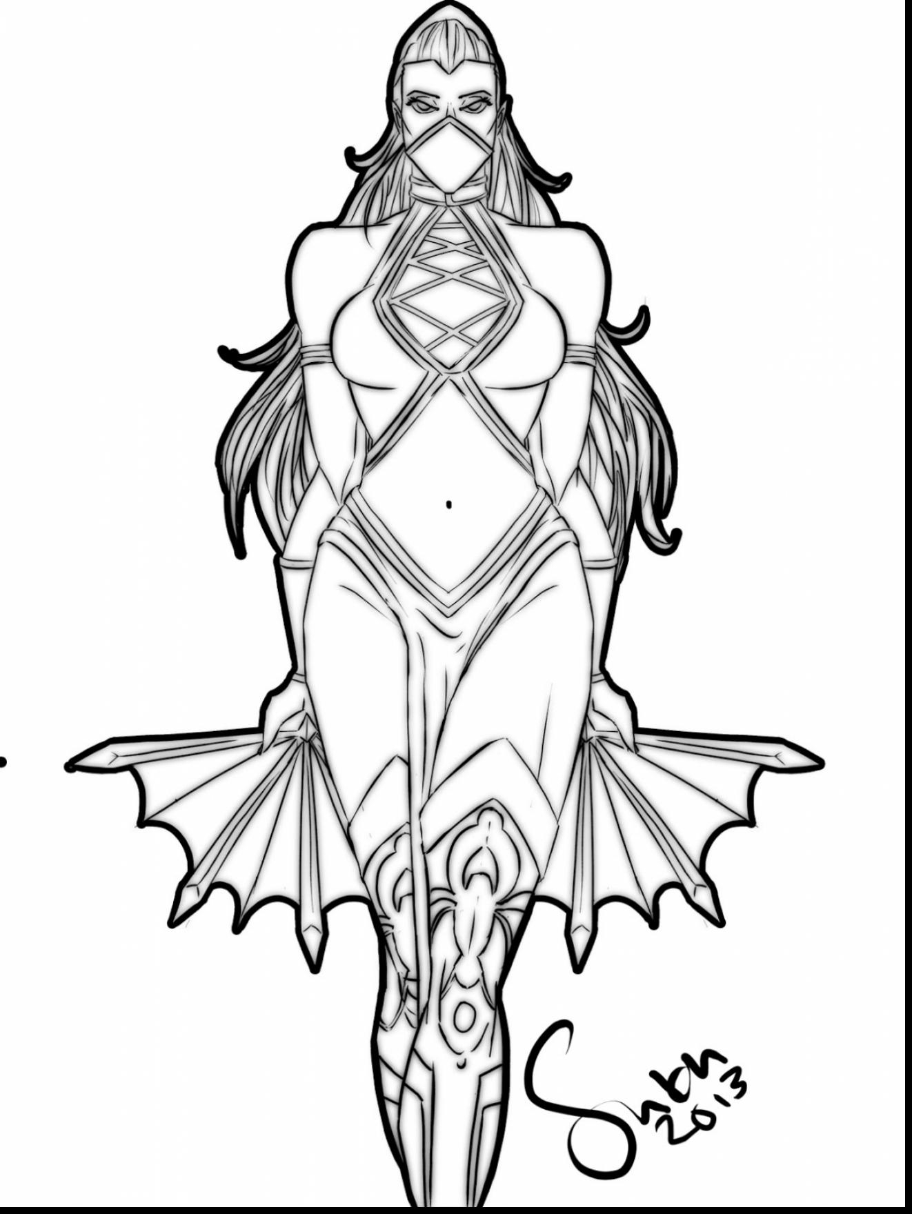 Mortal Kombat Coloring Pages At Free Printable