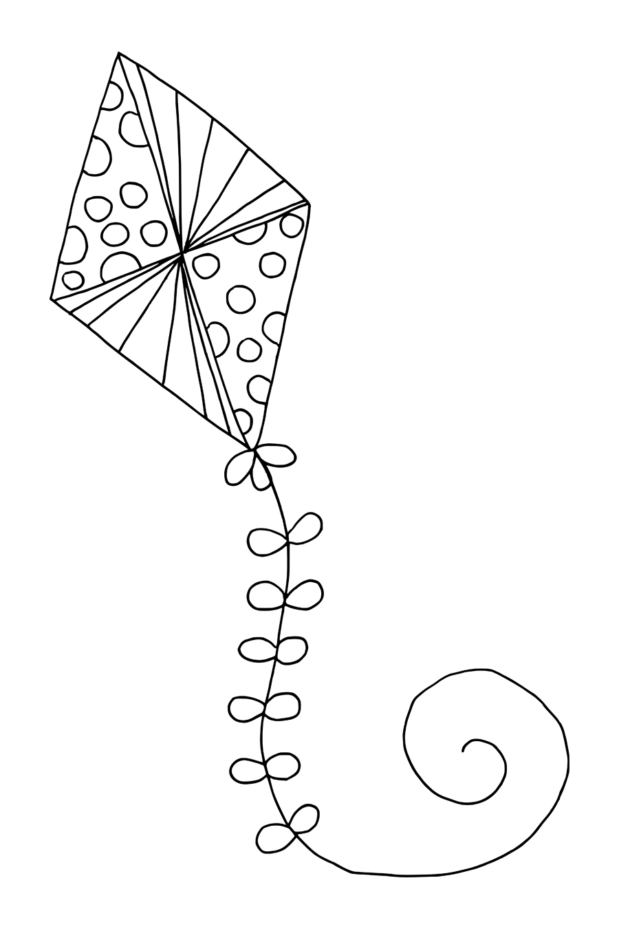 Kite Coloring Page At GetColorings Free Printable Colorings Pages 