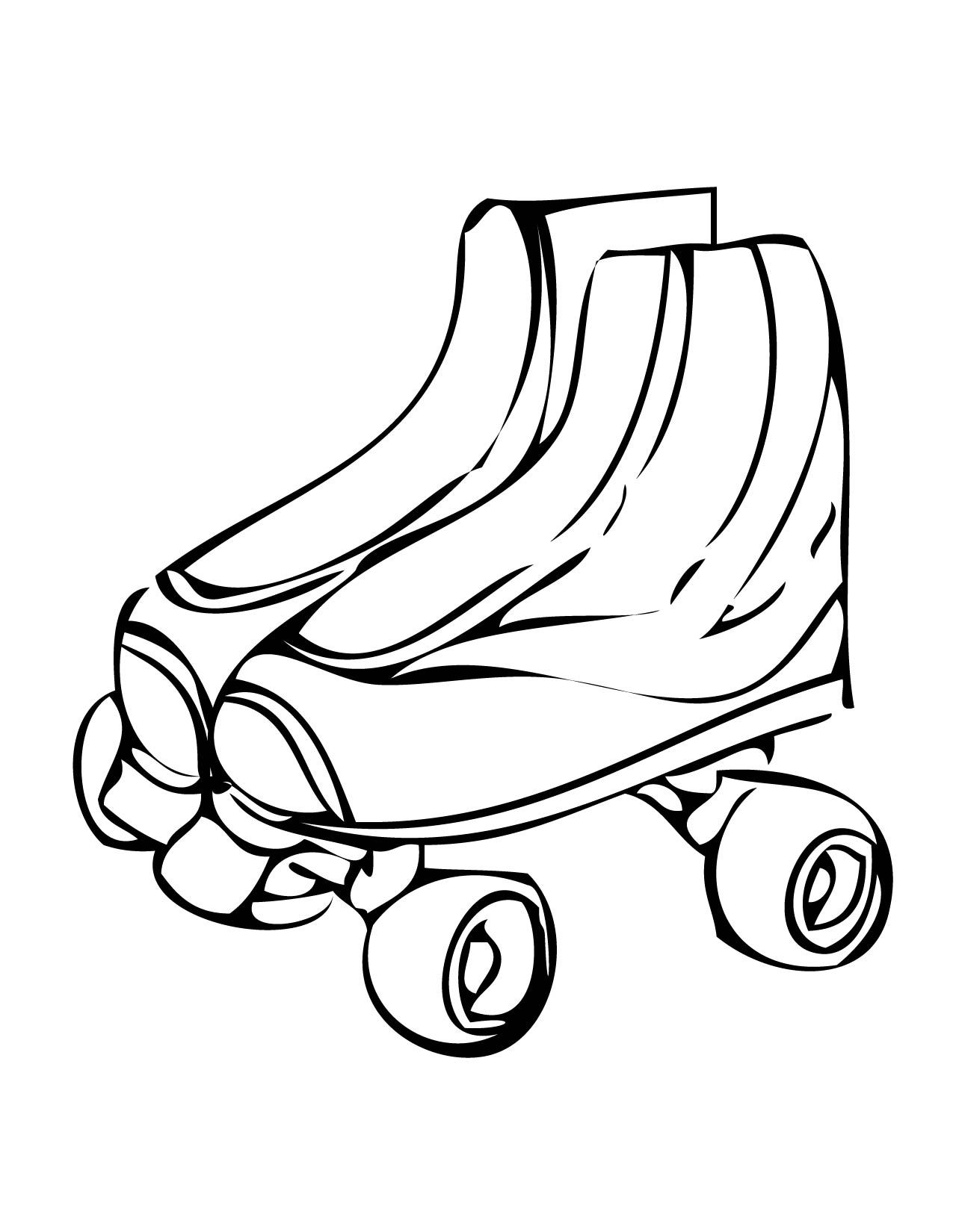 Free Printable Roller Skate Template