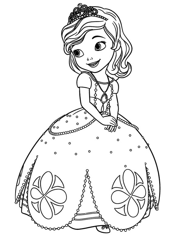 Sofia The First Disney Princess Coloring Pages At