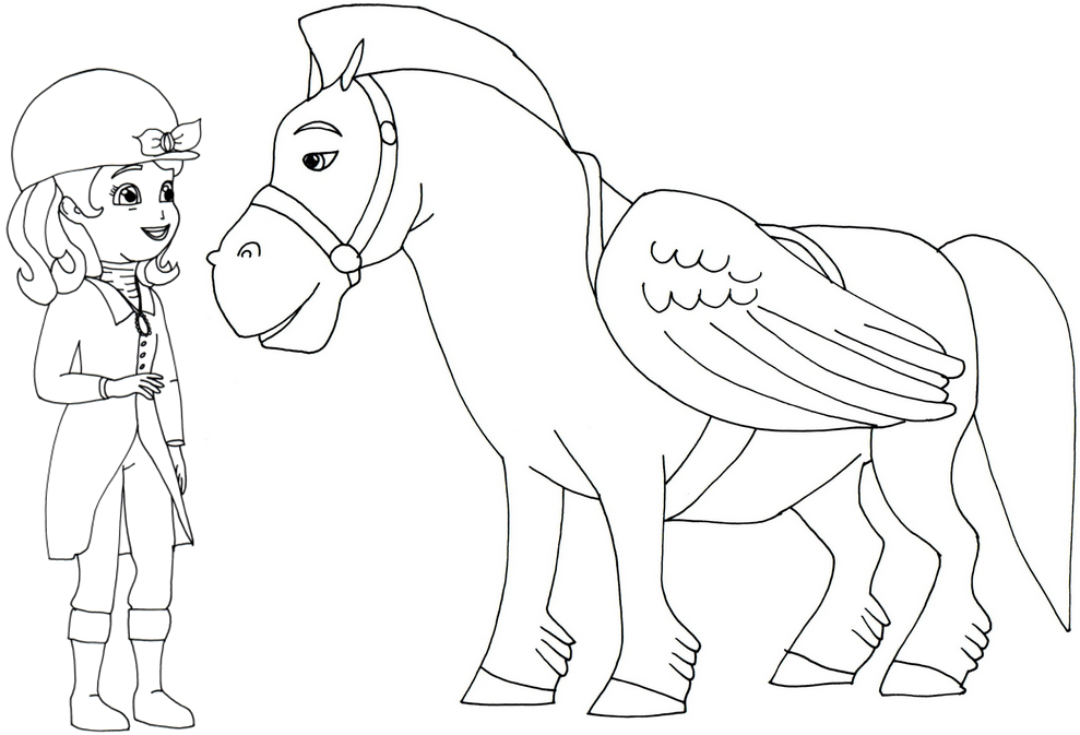 Sofia The First Disney Princess Coloring Pages At