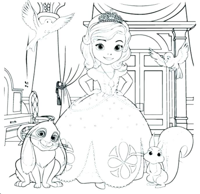 Sofia The First Printable Coloring Pages At Free