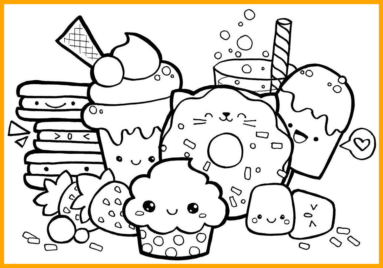 Cute Kawaii Food Coloring Pages At GetColorings Free Printable 