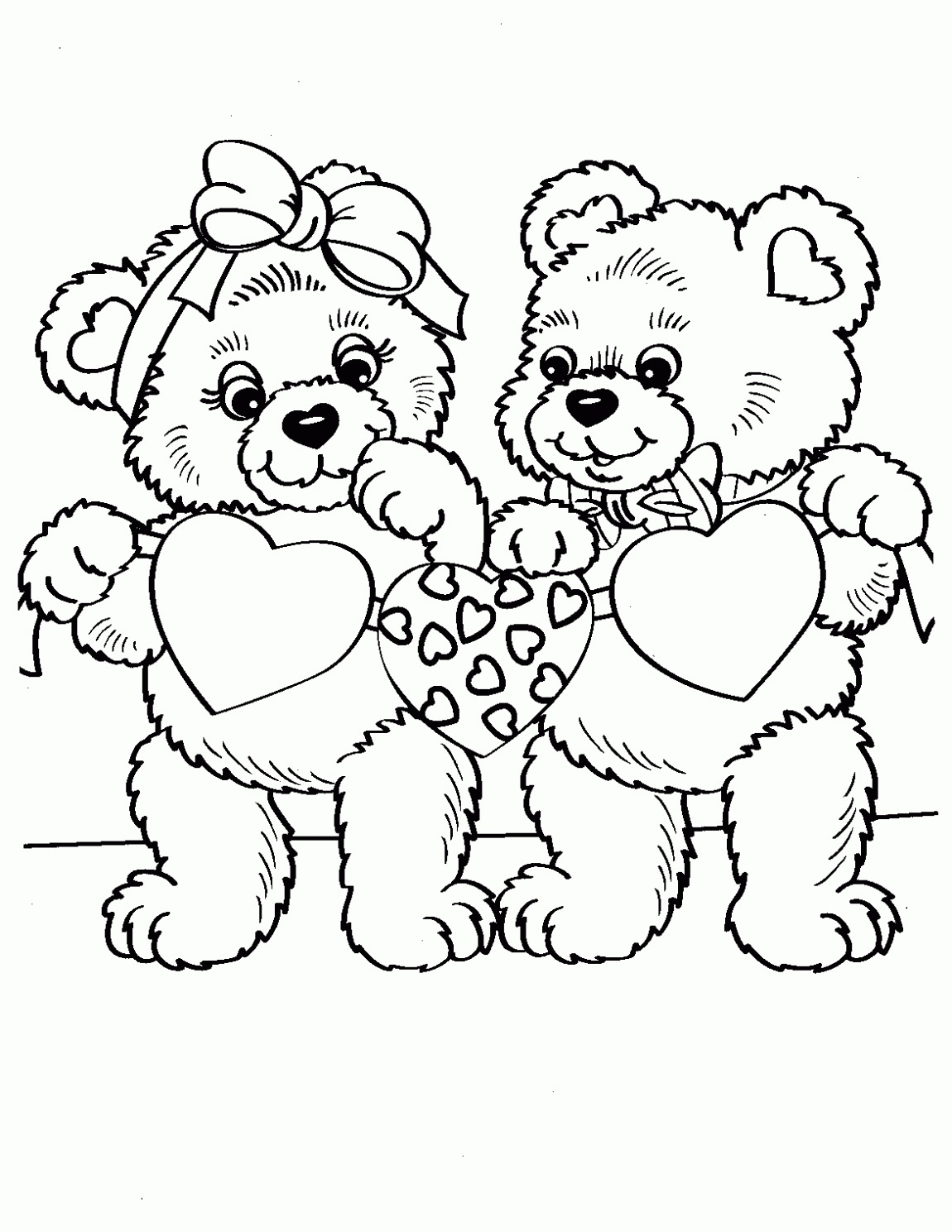 Valentine Coloring Sheets Free Printable Cute Valentines Day Coloring ...