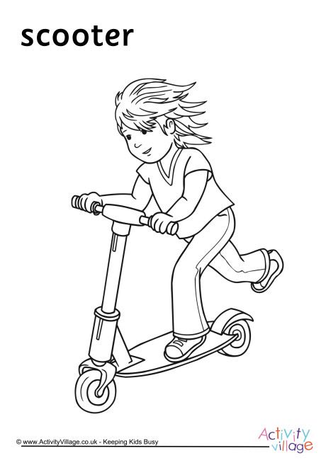 Scooter Coloring Pages at GetColorings.com | Free printable colorings ...